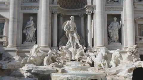 4K Trevi Fountain front view, Rome Italy | Stock Video | Pond5