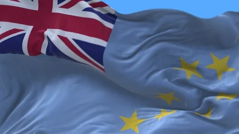 4k Tuvalu National flag wrinkles waving ... | Stock Video | Pond5