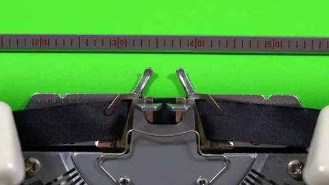 4k Typewriter with green screen. | Stock Video | Pond5