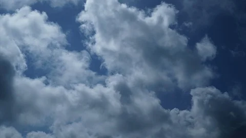 4k uhd blue sky time lapse of fluffy whi... | Stock Video | Pond5