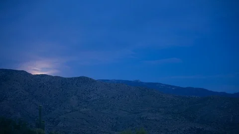 4K UHD dusk transition full moon rise da... | Stock Video | Pond5