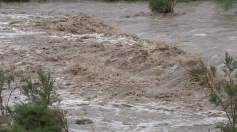 4K UHD extreme weather flash flood deser... | Stock Video | Pond5