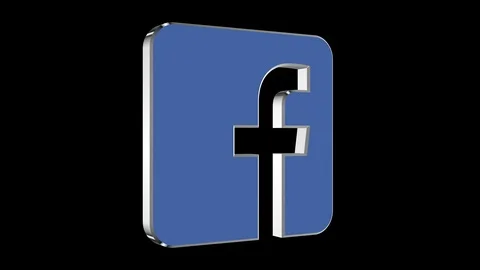 4K UHD Facebook Logo with Chrome Edges | Stock Video | Pond5