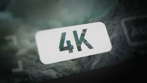 4k Ultra HD Label of Video Player Interf... | Stock Video | Pond5