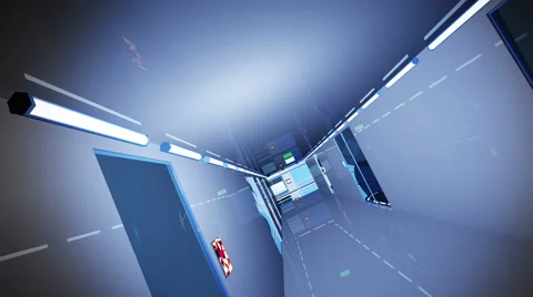 4K Ultra Modern Building Corridor 3D Ani... | Stock Video | Pond5
