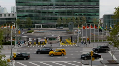 4K United Nations building exterior, til... | Stock Video | Pond5
