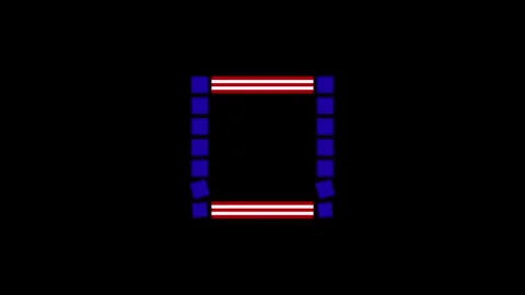4k USA square frame border animation on ... | Stock Video | Pond5
