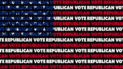 A 4K USA vote republican 2020 text scrol... | Stock Video | Pond5