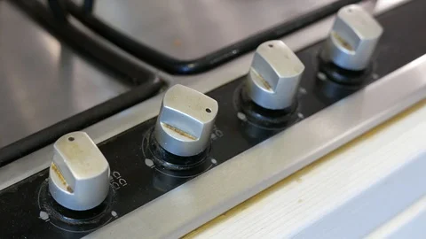 4K Used Gas Stove Control Panel | Stock Video | Pond5