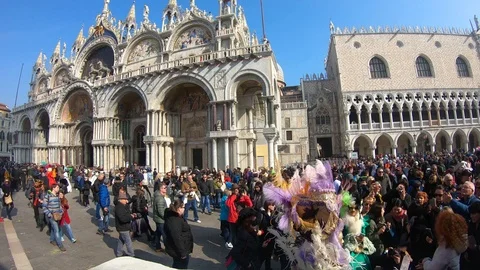 4K Venice, crowd of tourists during the ... | Stock Video | Pond5
