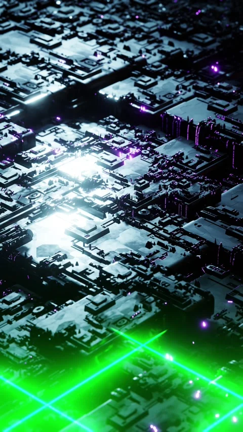 4K vertical animation. Electronic circui... | Stock Video | Pond5