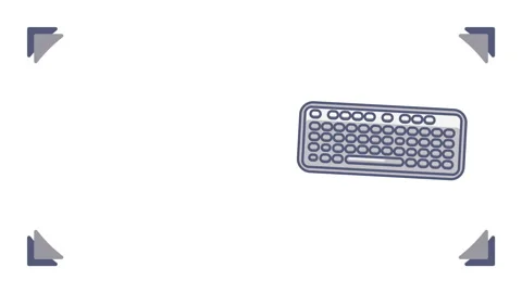 4k vertical video of cartoon keyboard on... | Stock Video | Pond5