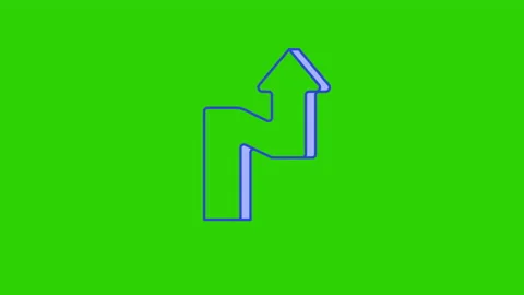 4k video of cartoon arrow sign on green ... | Stock Video | Pond5