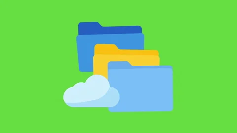 4k video of cartoon folder icons on gree... | Stock Video | Pond5