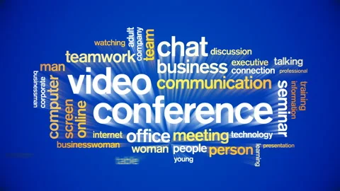 4k Video Conference Animated Tag Word Cl... | Stock Video | Pond5