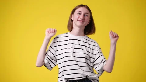 4k video of excited young woman dancing ... | Stock Video | Pond5