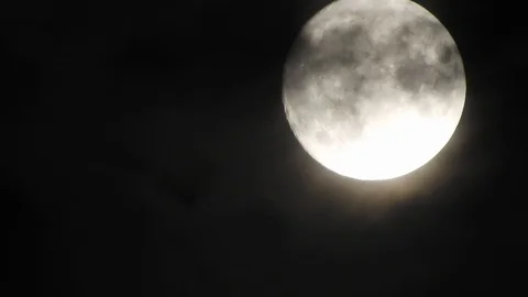 4k video full moon real time in the sky.... | Stock Video | Pond5