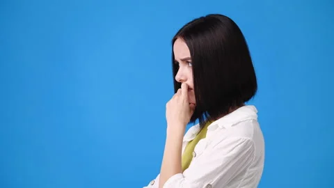 4k video of girl's facial expression on ... | Stock Video | Pond5