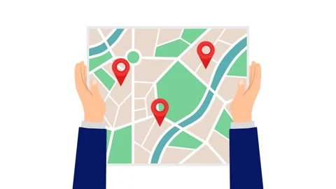 4K video Map Footage with Hand, Map and ... | Stock Video | Pond5