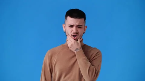 4k video of one man with negative facial... | Stock Video | Pond5