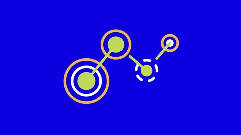 4k video of technological icons on blue ... | Stock Video | Pond5