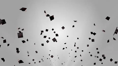 4k video Throwing caps, hats, diplomas c... | Stock Video | Pond5