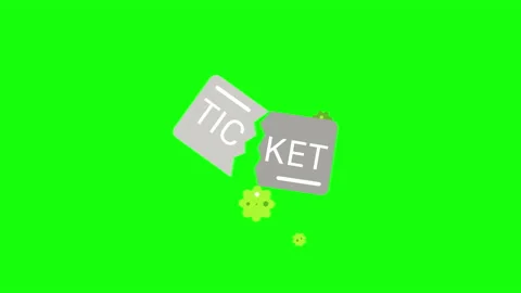 4k video of ticket icon on green backgro... | Stock Video | Pond5