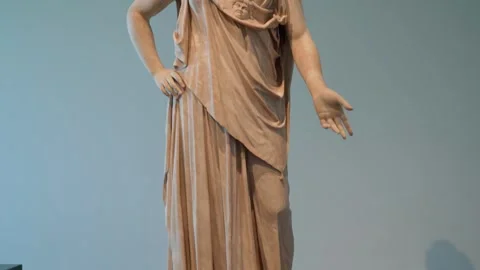 4k view of ancient Greek sculpture of th... | Stock Video | Pond5