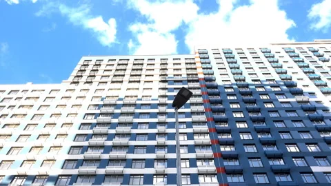 4K view of the facade of a tall building | Stock Video | Pond5
