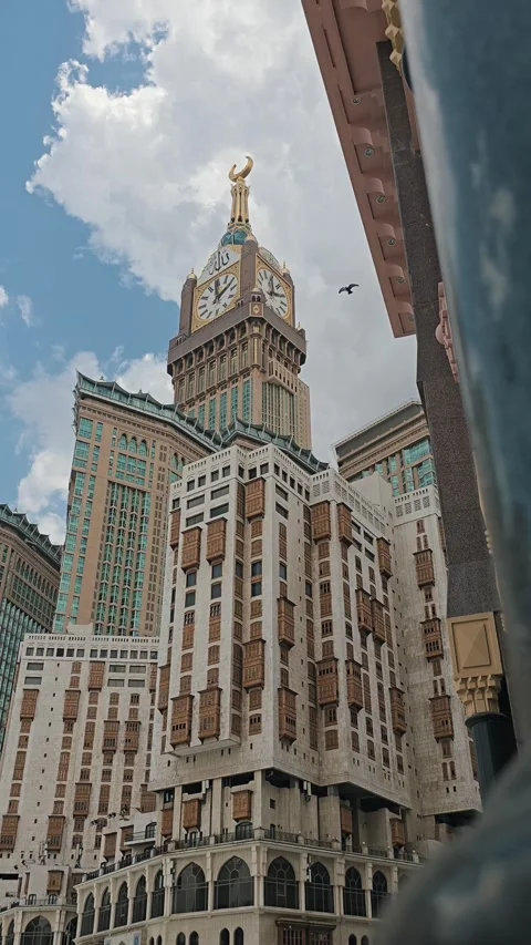 4K: A view of Makkah clock tower at the ... | Stock Video | Pond5