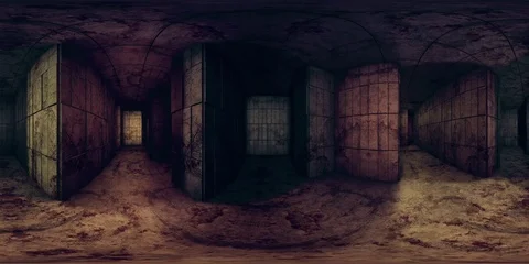 4K VR360 Sci-Fi Labyrinth Flickering Lig... | Stock Video | Pond5