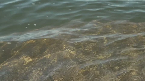 4K Water Texture in Lake Visible | Stock Video | Pond5
