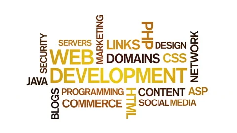 4k Web Development Animated Tag Word Clo... | Stock Video | Pond5