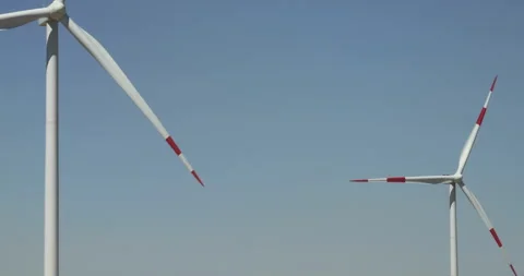 4K wind turbines collection isolated bac... | Stock Video | Pond5