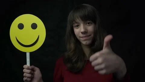 4k Woman covering face with laughing emo... | Stock Video | Pond5