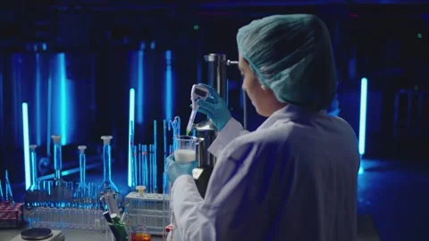 4K Woman working on laboratory with test... | Stock Video | Pond5