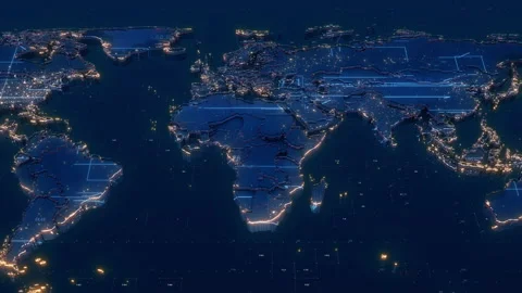 4K World map Digital Background | Stock Video | Pond5