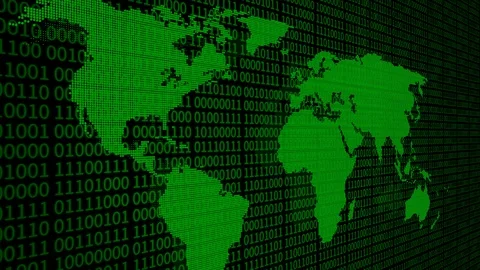 4k World map dots concept,Digital binary... | Stock Video | Pond5