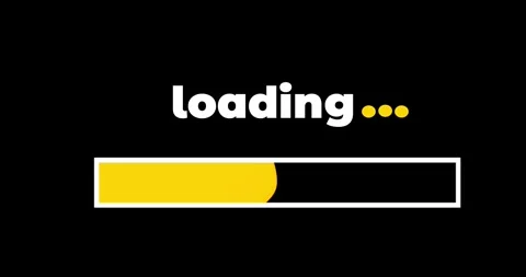 4k yellow progress bar animated on black... | Stock Video | Pond5