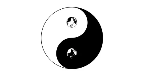 4K Yin Yang Animation |Loopable | Stock Video | Pond5