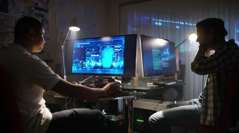 4K Young creative computer design team w... | Stock Video | Pond5