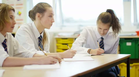 4K Young students working at their desks... | Stock Video | Pond5