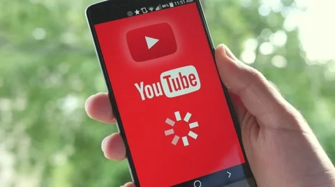 4K Youtube app on Smartphone Loading Scr... | Stock Video | Pond5