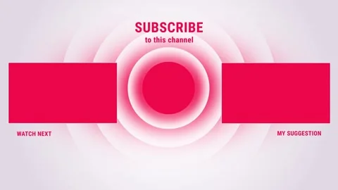 4k Youtube End Screen Card. Red Outro | Stock Video | Pond5