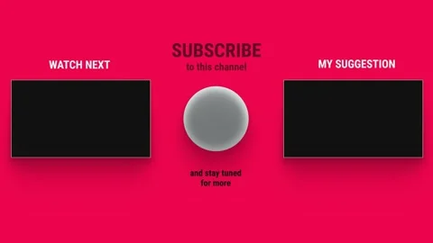 4k Youtube End Screen. Subscribe Outro. ... | Stock Video | Pond5