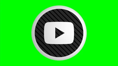 4k - youtube logo rotating on green scre... | Stock Video | Pond5