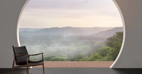 4K Zen Misty Mountain Scene Virtual Set ... | Stock Video | Pond5