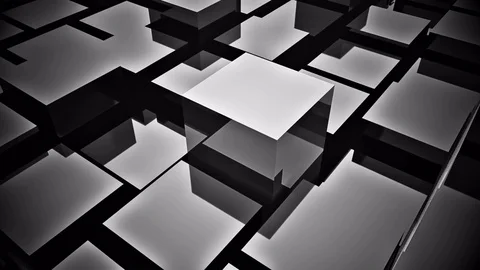 4k,abstract 3d metal cubes animation bac... | Stock Video | Pond5