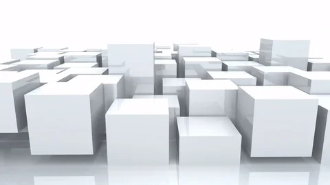 4k,abstract 3d white cubes animation bac... | Stock Video | Pond5