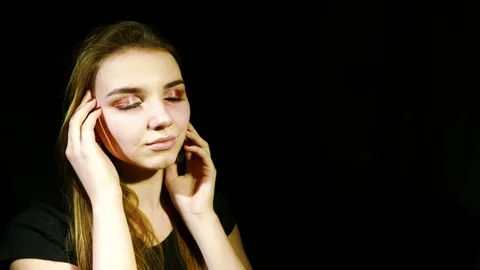 4k.Female model natural face with emoti... | Stock Video | Pond5